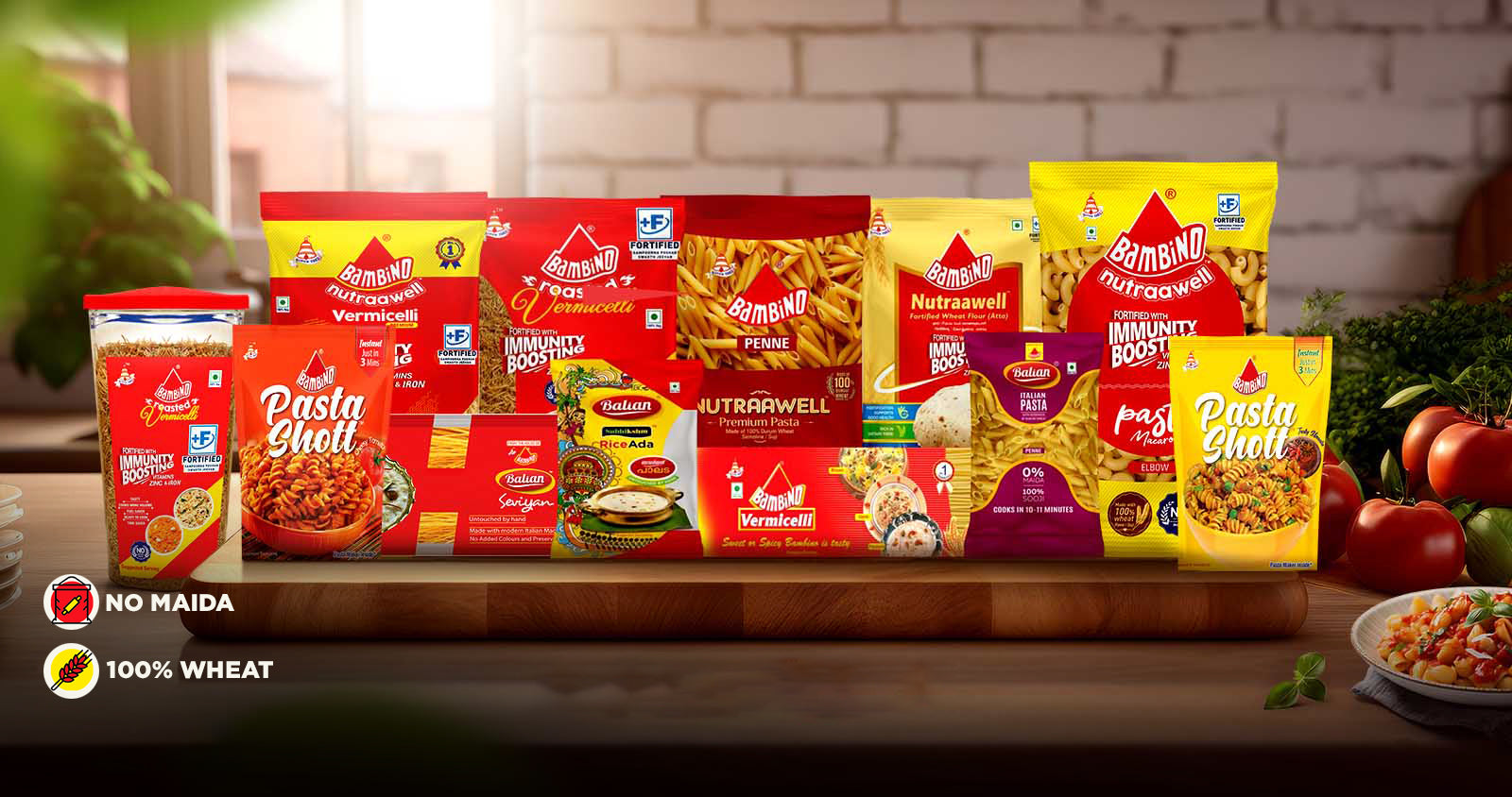 Bambino Pasta Macaroni Vermicelli Atta Rava Rusk Online